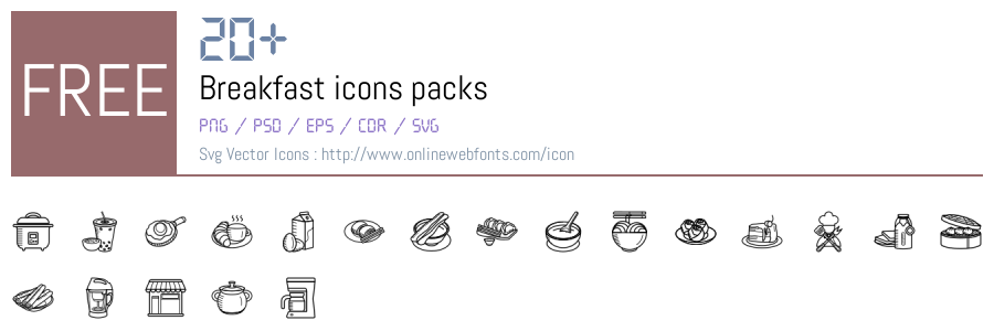+20 Breakfast Svg Animations Packs Free Downloads - OnlineWebFonts.COM