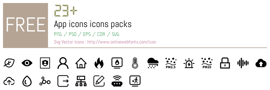 +23 App icons Svg Animations Packs Free Downloads - OnlineWebFonts.COM