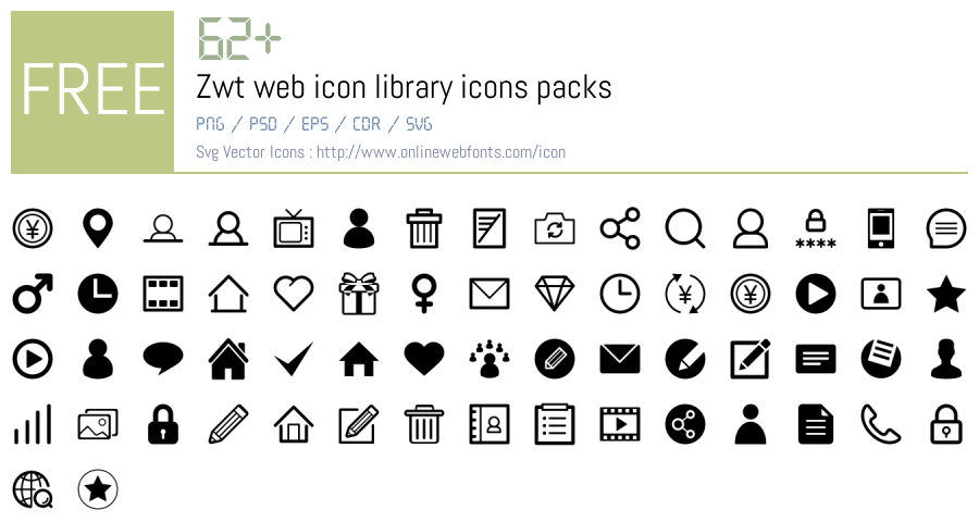 +62 Zwt web icon library Svg Animations Packs Free Downloads ...