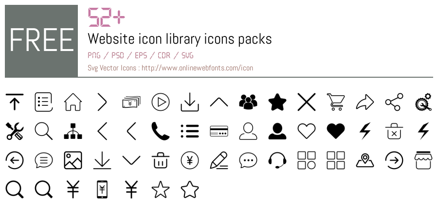 +52 Website icon library Svg Animations Packs Free Downloads ...