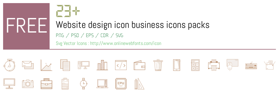 +23 Website design icon business Svg Animations Packs Free Downloads ...