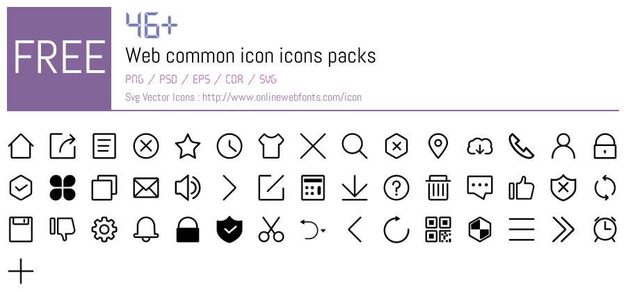 +46 Web common icon Svg Animations Packs Free Downloads ...