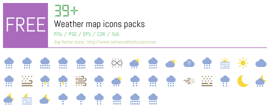 +39 Weather map Svg Animations Packs Free Downloads - OnlineWebFonts.COM