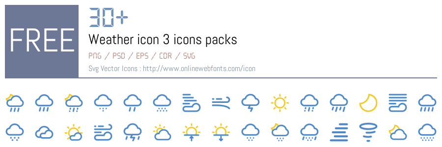 +30 Weather icon 3 Svg Animations Packs Free Downloads - OnlineWebFonts.COM