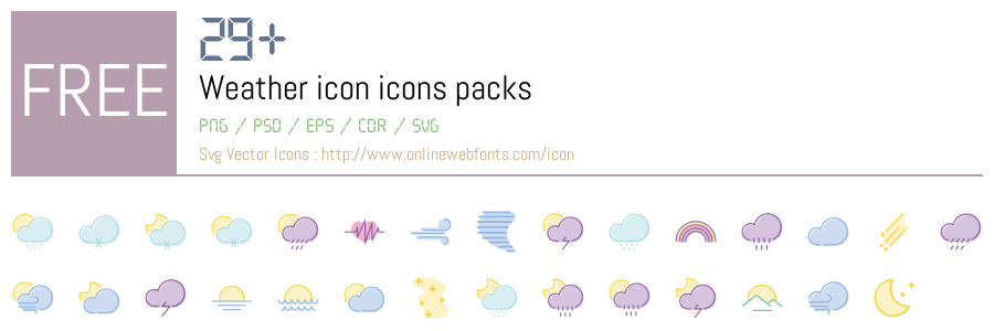 +29 Weather icon Svg Animations Packs Free Downloads - OnlineWebFonts.COM