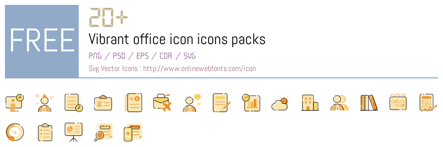 +20 Vibrant office icon Svg Animations Packs Free Downloads ...
