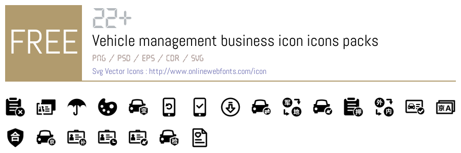 +22 Vehicle management business icon Svg Animations Packs Free ...