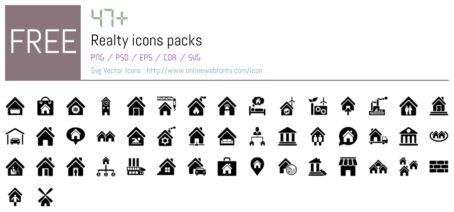 +47 Realty Svg Animations Packs Free Downloads - OnlineWebFonts.COM