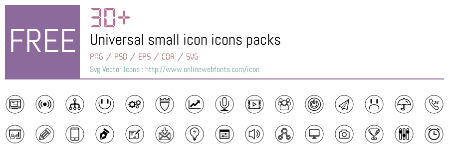+30 Universal small icon Svg Animations Packs Free Downloads - OnlineWebFonts.COM