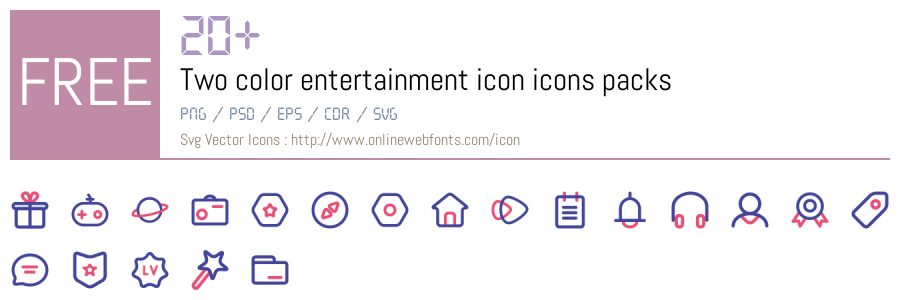 +20 Two color entertainment icon Svg Animations Packs Free Downloads ...