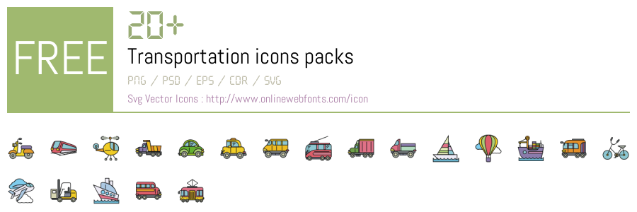+20 Transportation Svg Animations Packs Free Downloads - OnlineWebFonts.COM