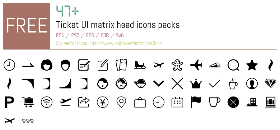 +47 Ticket UI matrix head Svg Animations Packs Free Downloads ...