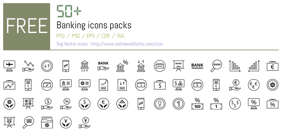 +50 Banking Svg Animations Packs Free Downloads - OnlineWebFonts.COM