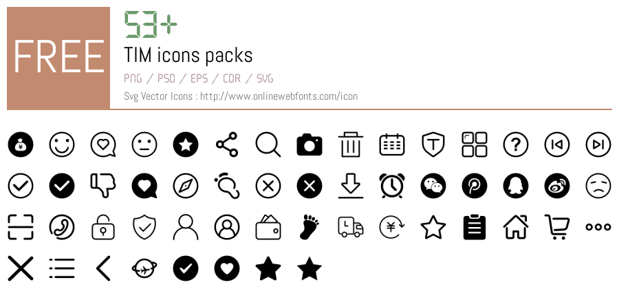 +53 TIM Svg Animations Packs Free Downloads - OnlineWebFonts.COM