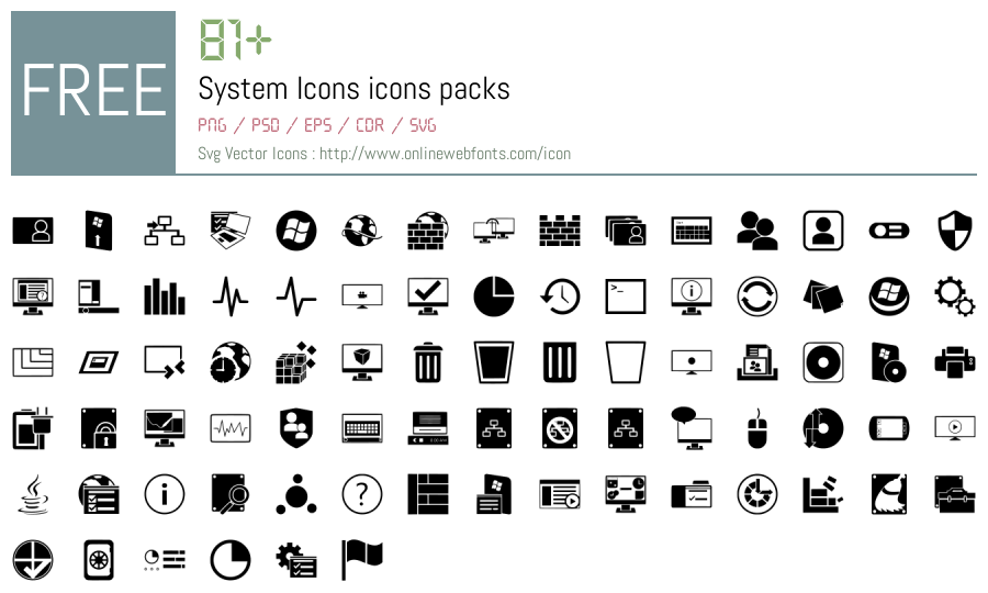 +81 System Icons Svg Animations Packs Free Downloads - OnlineWebFonts.COM