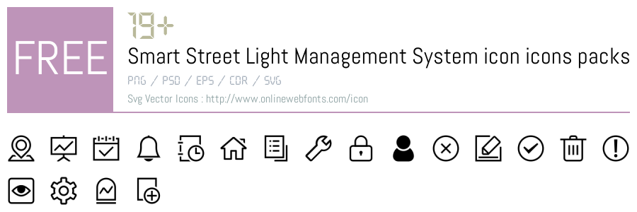 +19 Smart Street Light Management System icon Svg Animations Packs Free ...