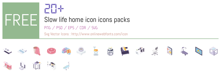 +20 Slow life home icon Svg Animations Packs Free Downloads ...