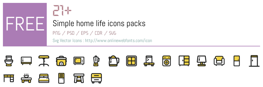 +21 Simple home life Svg Animations Packs Free Downloads ...