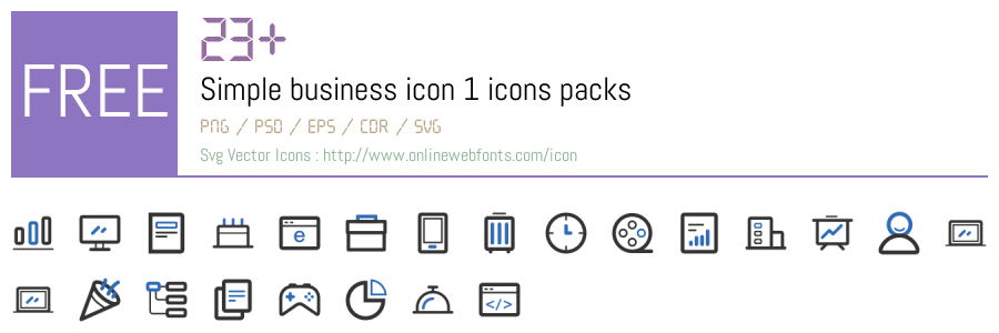 +23 Simple business icon 1 Svg Animations Packs Free Downloads ...