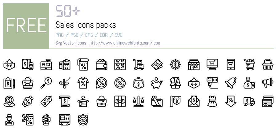 +50 Sales Svg Animations Packs Free Downloads - OnlineWebFonts.COM