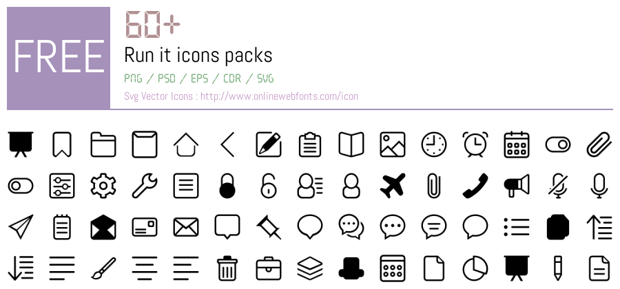 +60 Run it Svg Animations Packs Free Downloads - OnlineWebFonts.COM