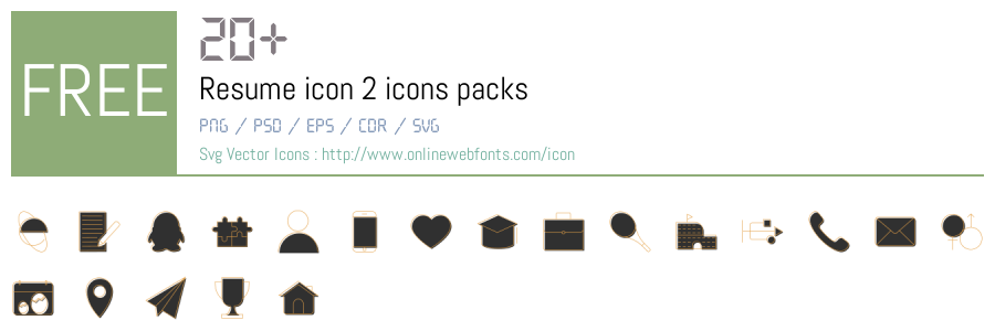 +20 Resume icon 2 Svg Animations Packs Free Downloads - OnlineWebFonts.COM