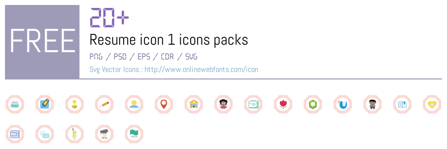 +20 Resume icon 1 Svg Animations Packs Free Downloads - OnlineWebFonts.COM