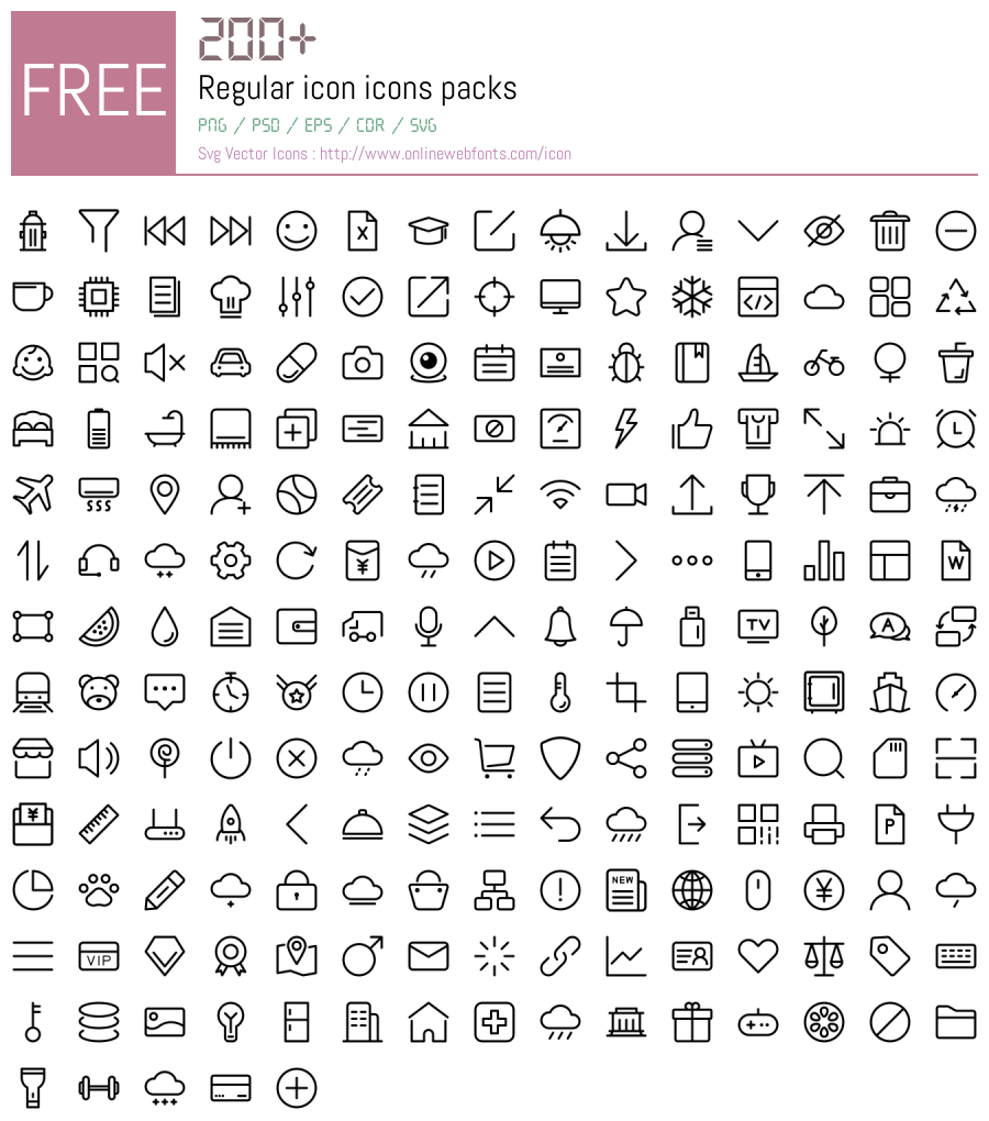 +200 Regular icon Svg Animations Packs Free Downloads - OnlineWebFonts.COM