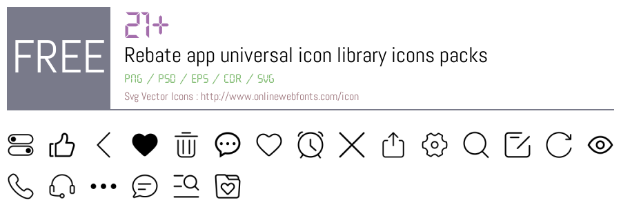 +21 Rebate app universal icon library Svg Animations Packs Free ...