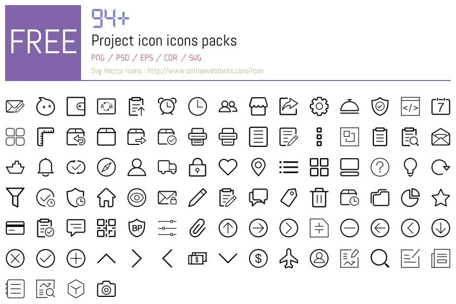 +94 Project icon Svg Animations Packs Free Downloads - OnlineWebFonts.COM