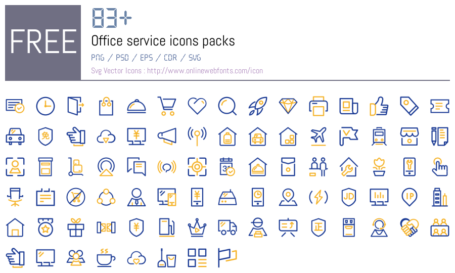 +83 Office service Svg Animations Packs Free Downloads - OnlineWebFonts.COM