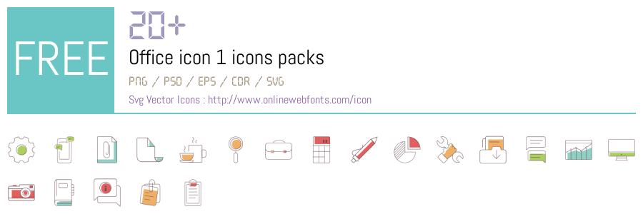 +20 Office icon 1 Svg Animations Packs Free Downloads - OnlineWebFonts.COM