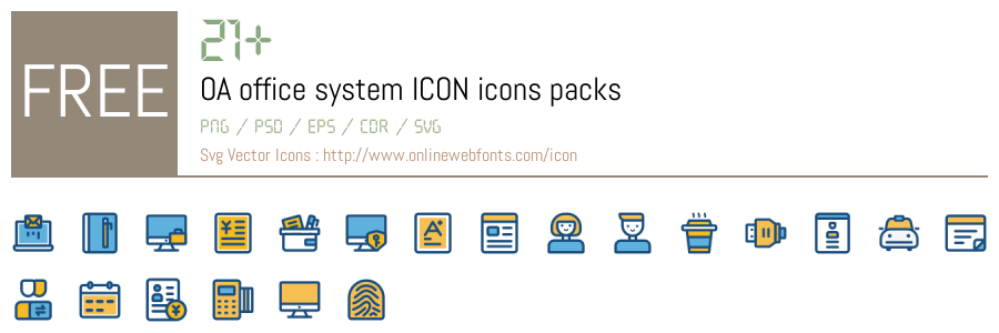 +21 OA office system ICON Svg Animations Packs Free Downloads ...