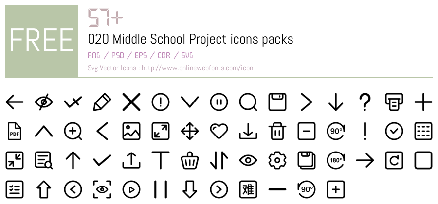 +57 O2O Middle School Project Svg Animations Packs Free Downloads ...
