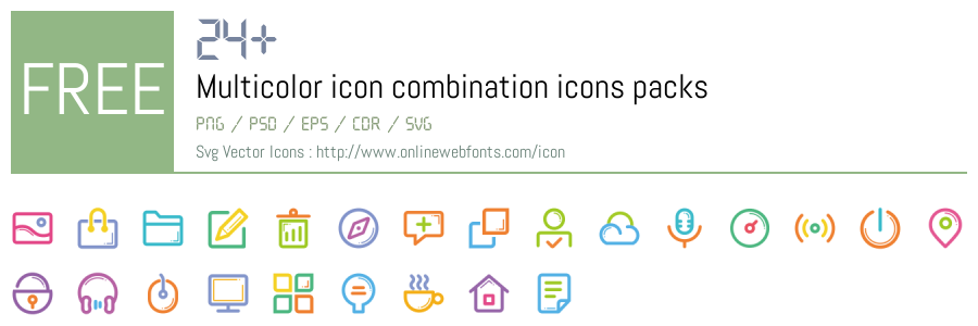 +24 Multicolor icon combination Svg Animations Packs Free Downloads ...