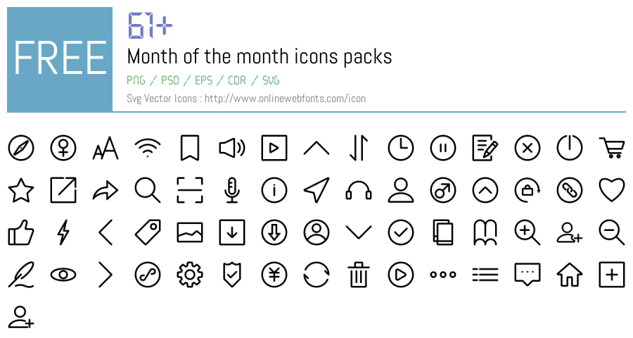 +61 Month of the month Svg Animations Packs Free Downloads ...