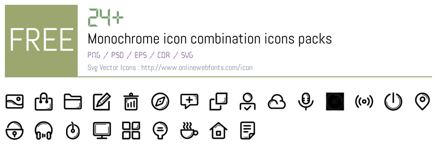 +24 Monochrome icon combination Svg Animations Packs Free Downloads ...