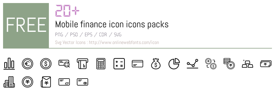 +20 Mobile finance icon Svg Animations Packs Free Downloads ...