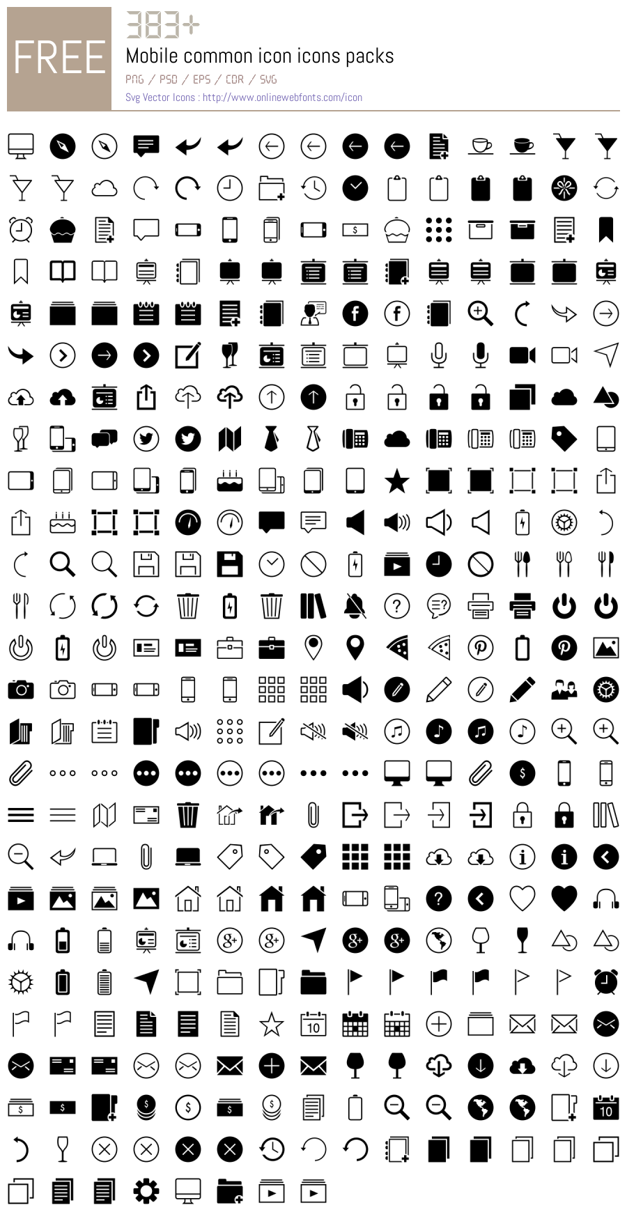 +383 Mobile common icon Svg Animations Packs Free Downloads ...
