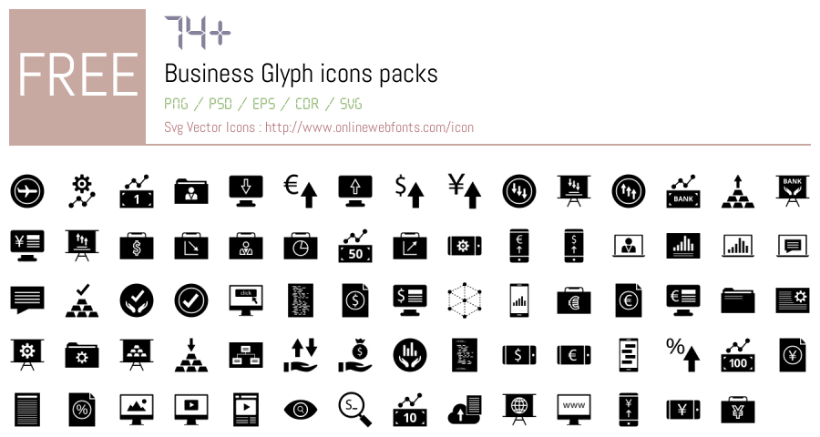 +74 Business Glyph Svg Animations Packs Free Downloads - OnlineWebFonts.COM