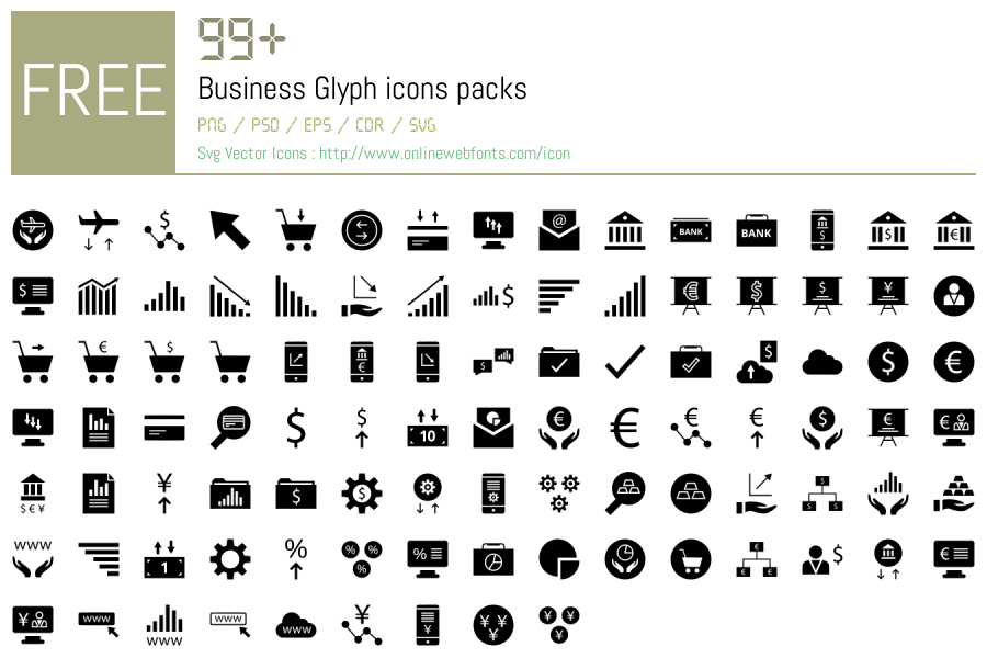 +99 Business Glyph Svg Animations Packs Free Downloads - OnlineWebFonts.COM
