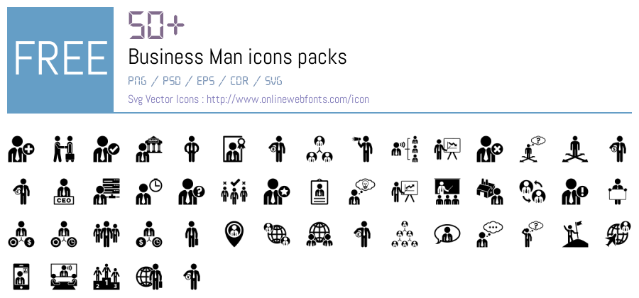 +50 Business Man Svg Animations Packs Free Downloads - OnlineWebFonts.COM