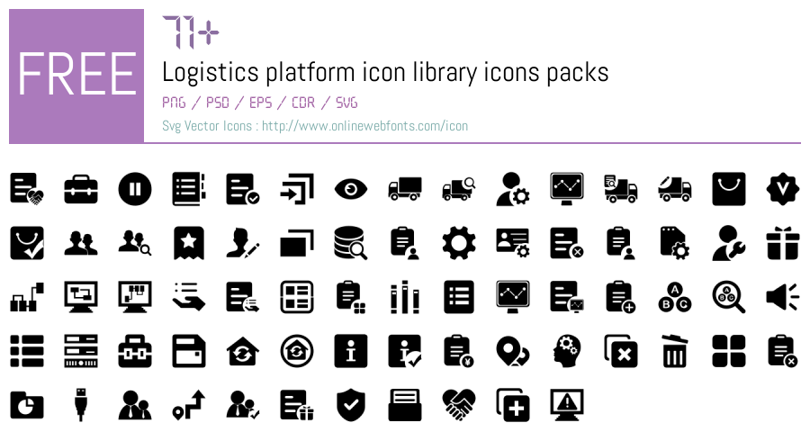 +71 Logistics platform icon library Svg Animations Packs Free Downloads ...