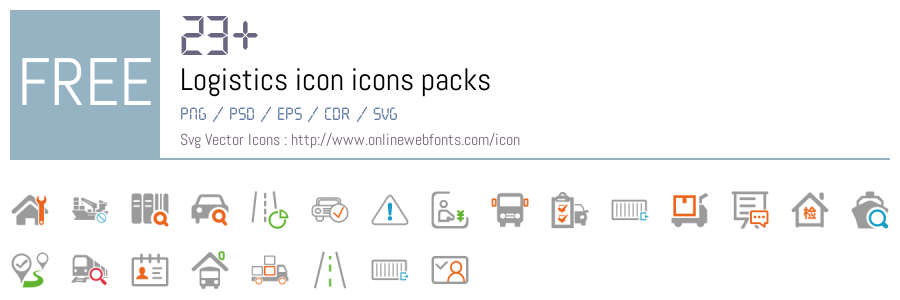 +23 Logistics icon Svg Animations Packs Free Downloads - OnlineWebFonts.COM