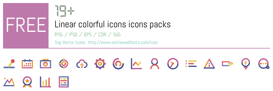 +19 Linear colorful icons Svg Animations Packs Free Downloads ...