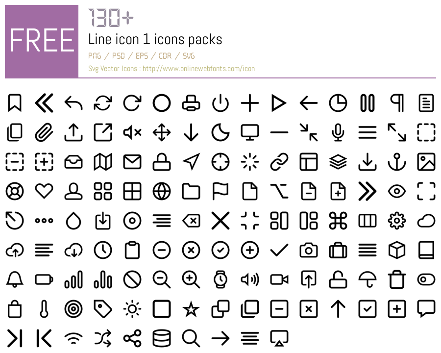 +130 Line icon 1 Svg Animations Packs Free Downloads - OnlineWebFonts.COM