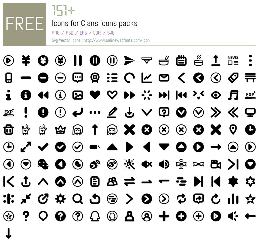 +151 Icons for Clans Svg Animations Packs Free Downloads ...