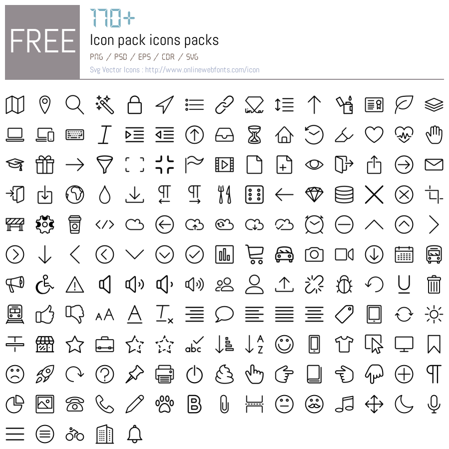 +170 Icon pack Svg Animations Packs Free Downloads - OnlineWebFonts.COM