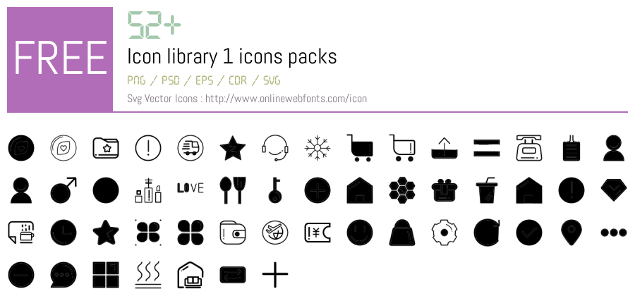 +52 Icon library 1 Svg Animations Packs Free Downloads - OnlineWebFonts.COM