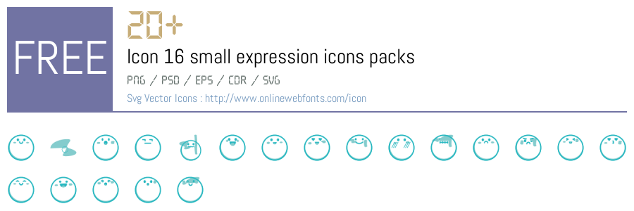+20 Icon 16 small expression Svg Animations Packs Free Downloads ...